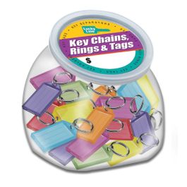 Lucky Line 60527 Key Tag with Flap & Split Ring Asst 75 Per Jar ...